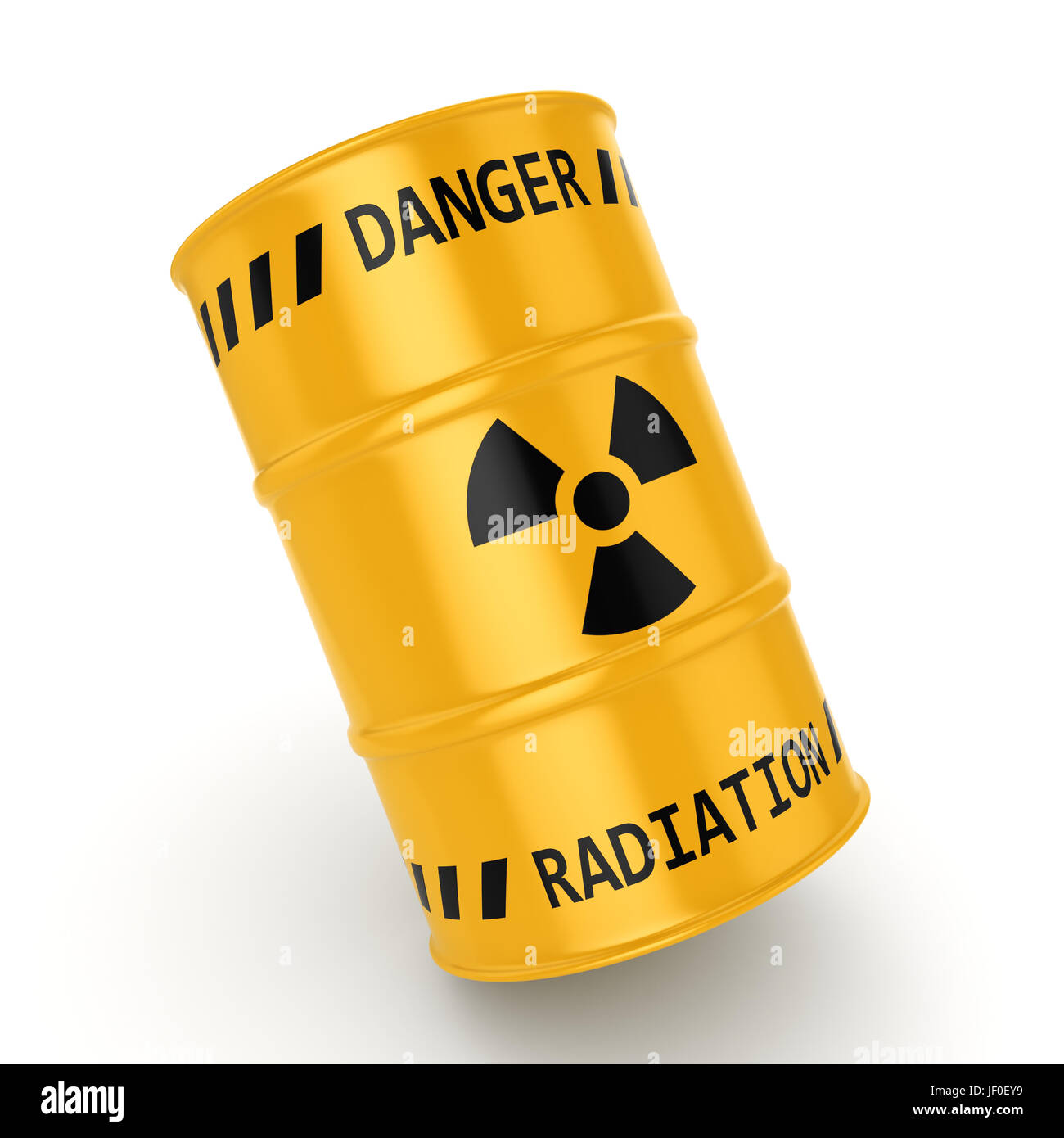 Yellow radioactive barrel Stock Photo - Alamy