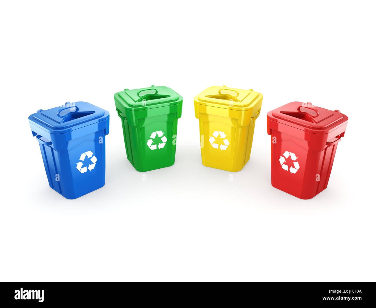 Multicolor Recycling Bins Stock Photo - Alamy