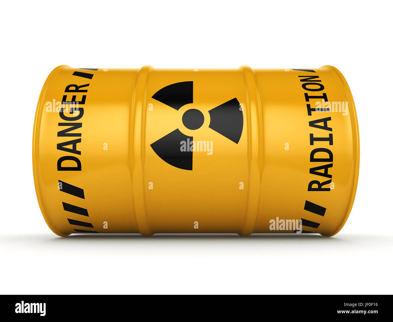 Yellow radioactive barrel Stock Photo - Alamy