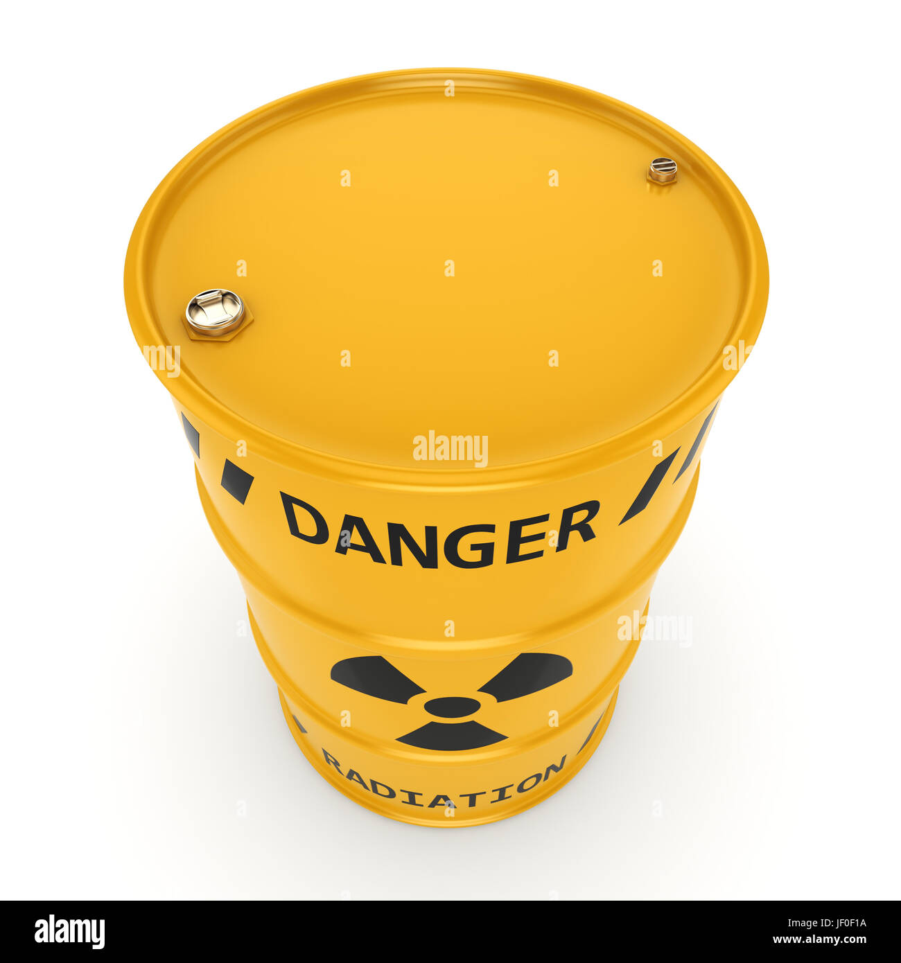 Yellow radioactive barrel Stock Photo - Alamy