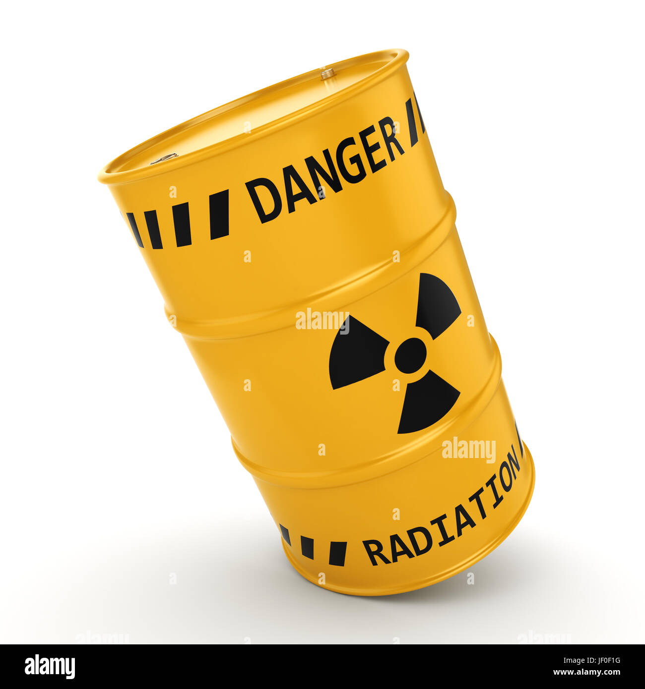 Yellow radioactive barrel Stock Photo - Alamy