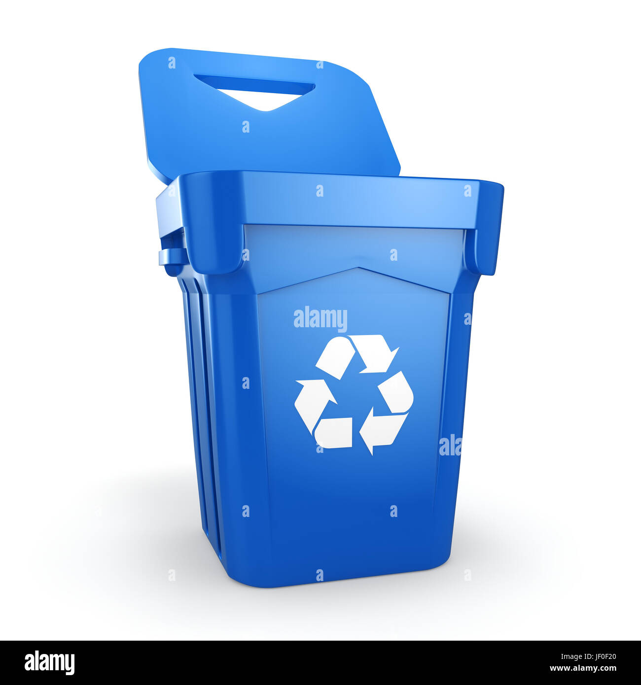 Blue Recycling Bin Stock Photo - Alamy