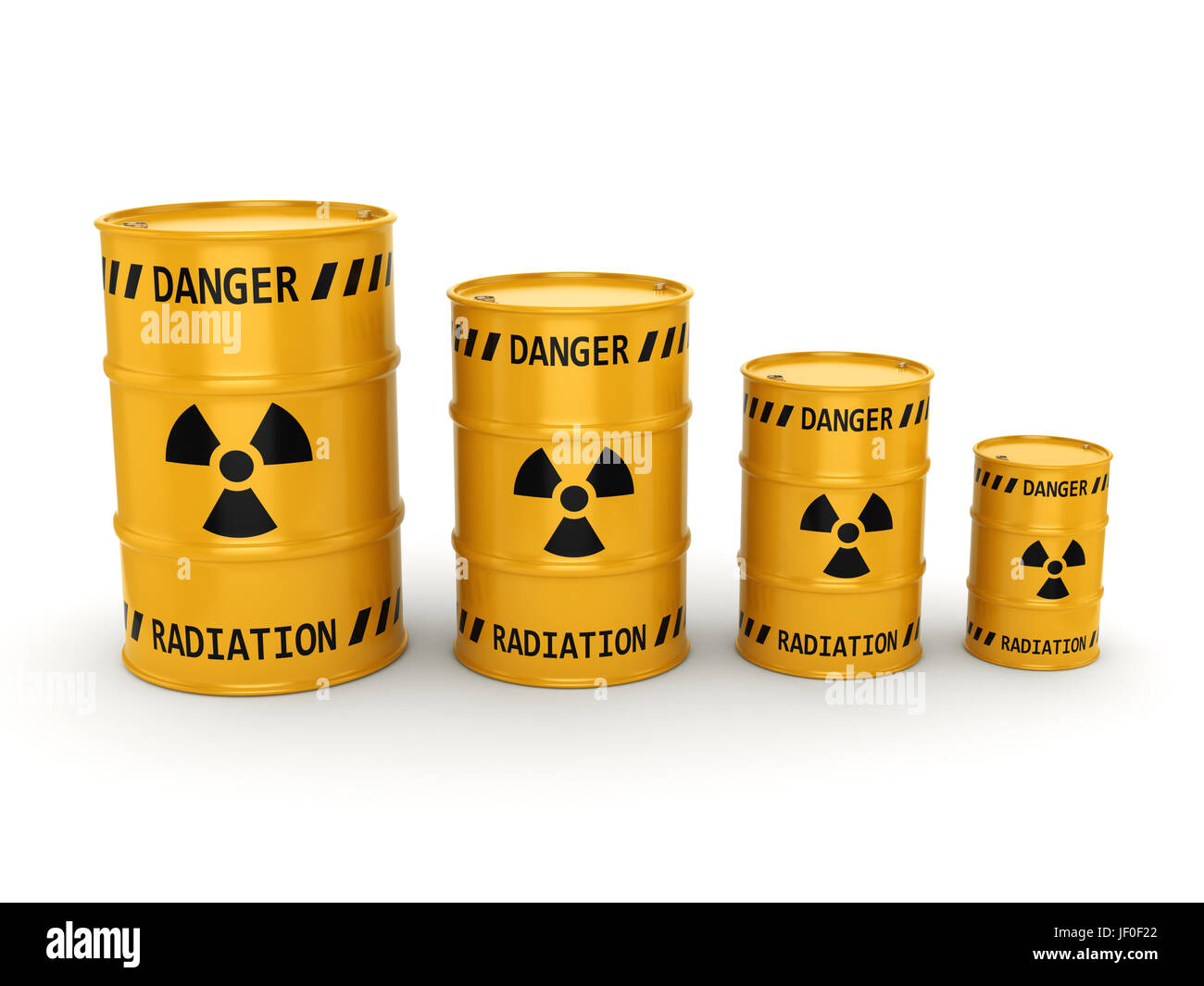 Yellow radioactive barrels Stock Photo - Alamy
