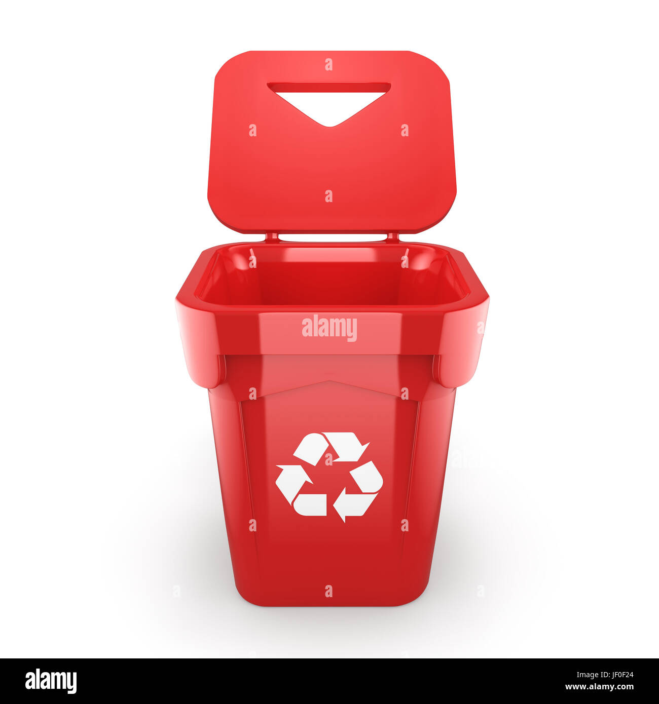Red Recycling Bin Stock Photo - Alamy