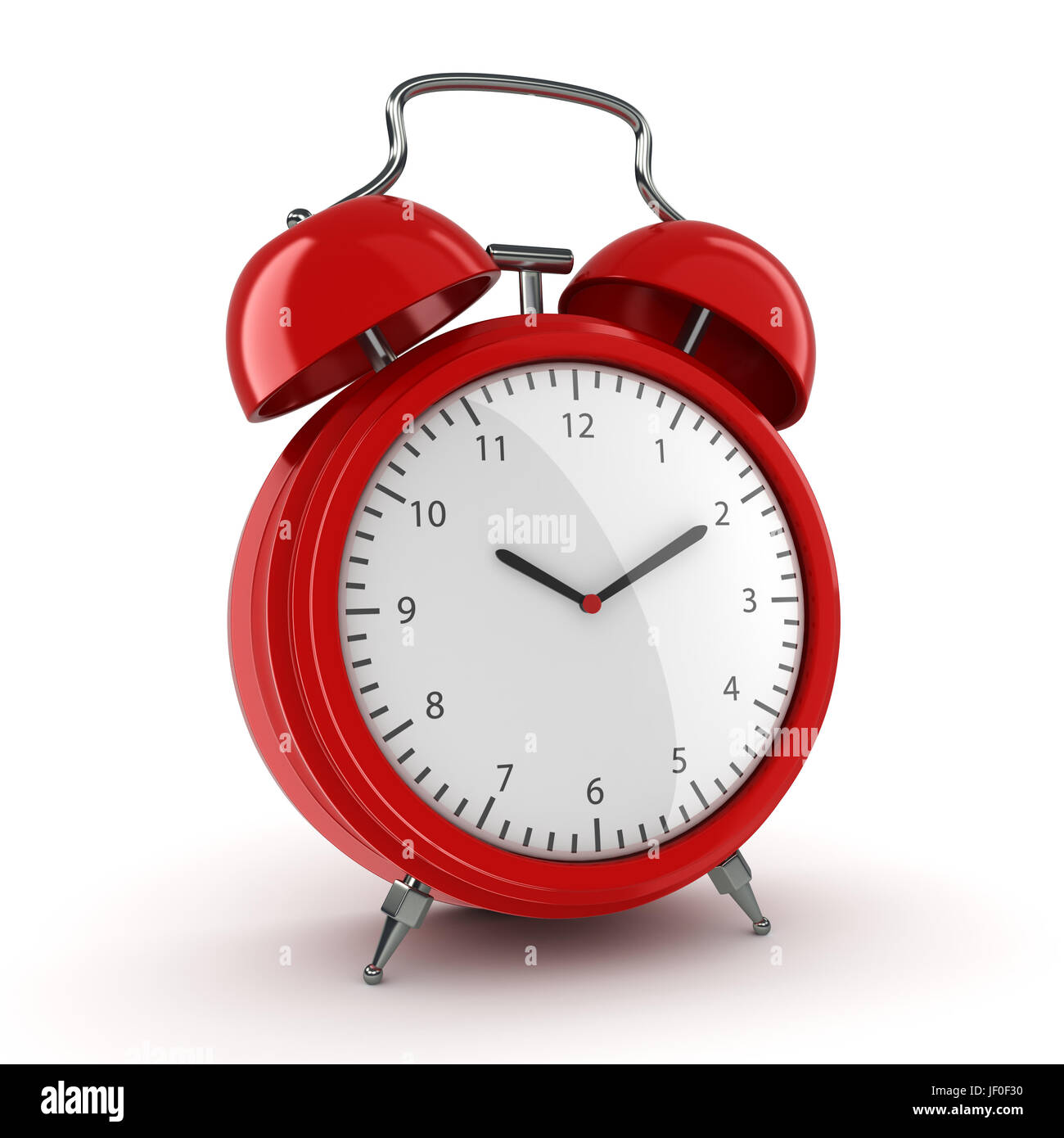 Red alarm clock Stock Photo - Alamy