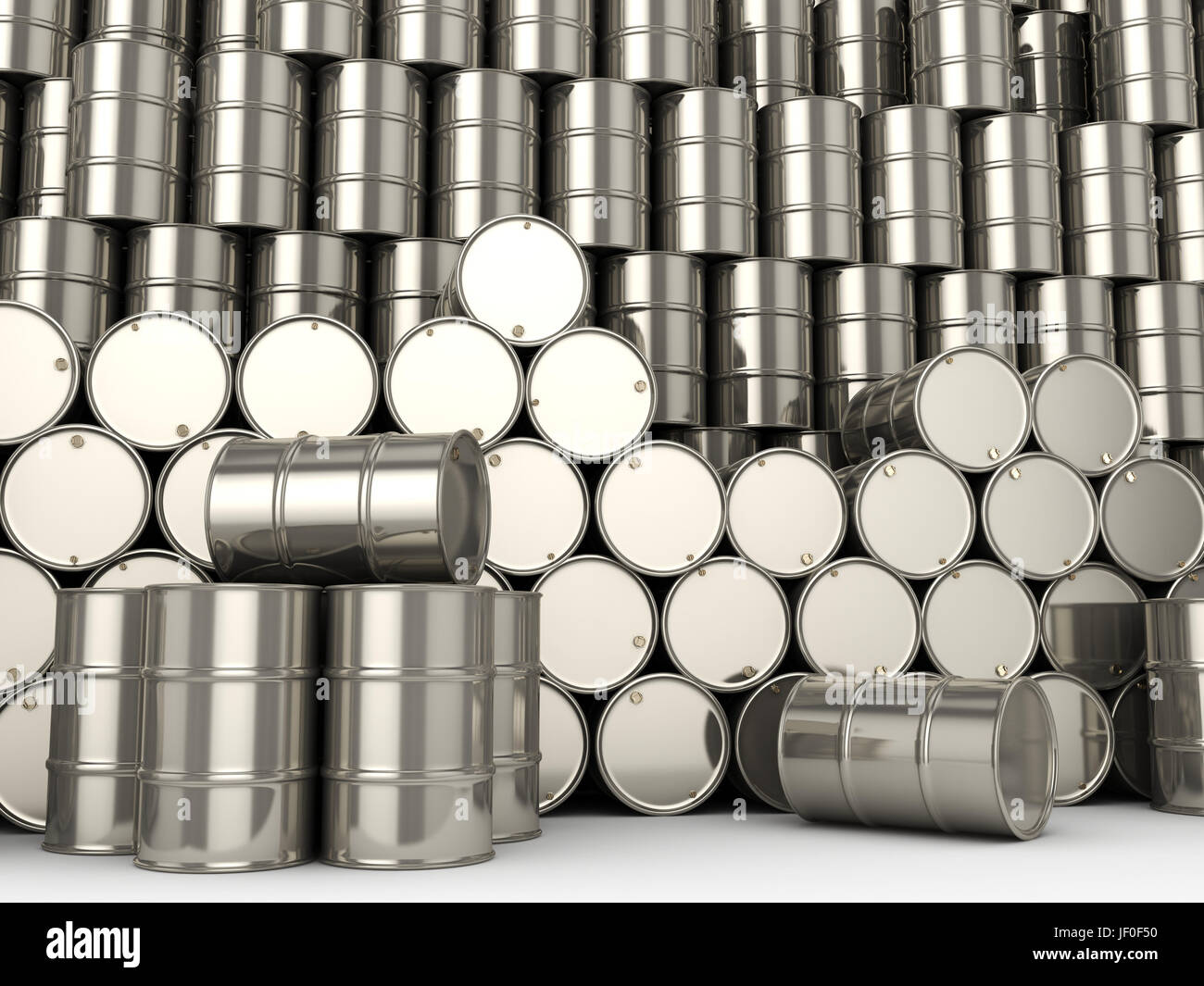 Set chrome barrels Stock Photo - Alamy