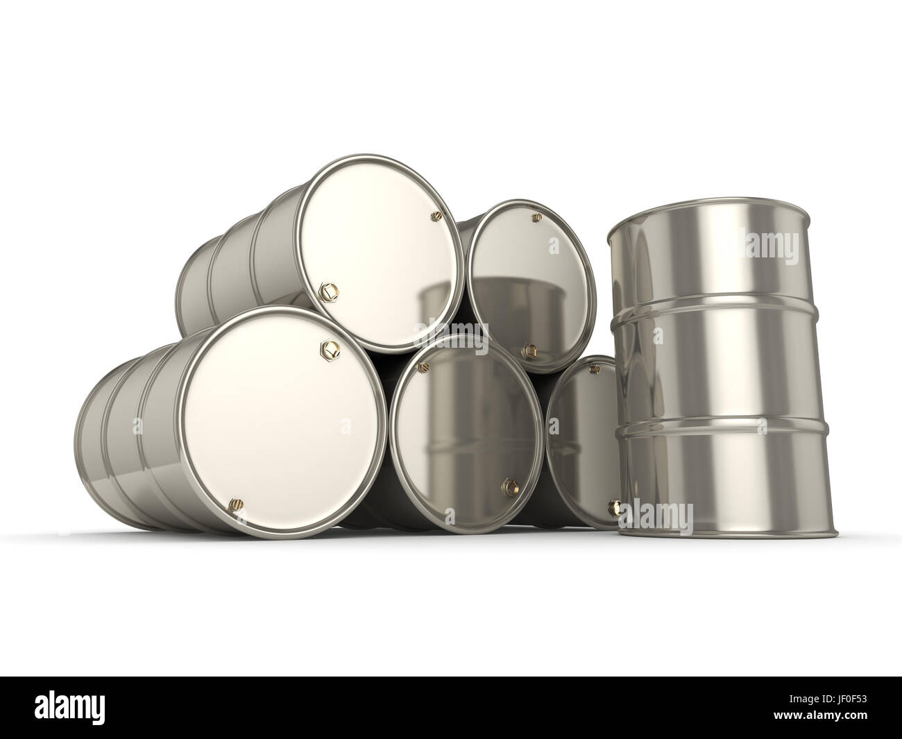 Set chrome barrels Stock Photo - Alamy