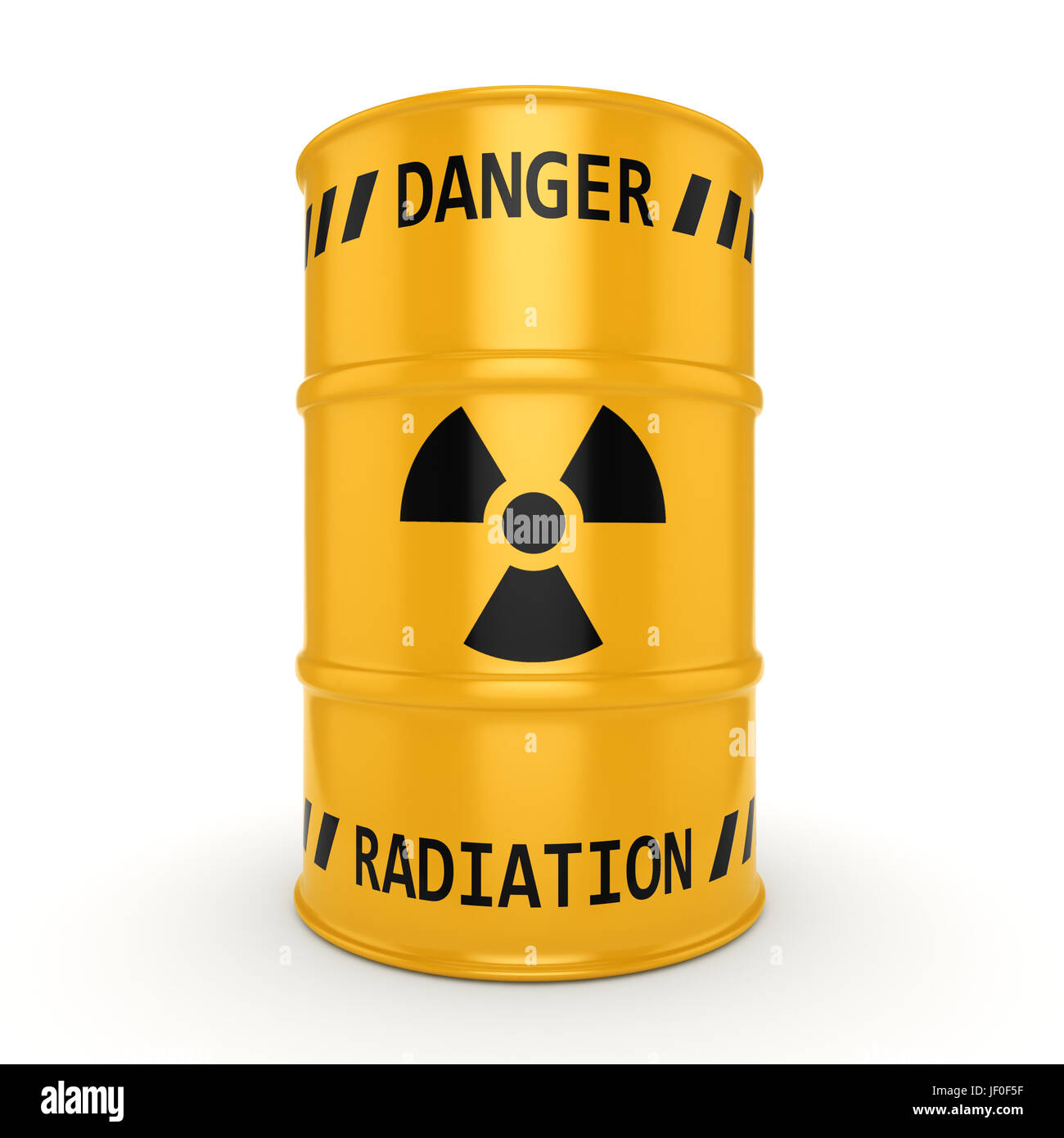 Yellow radioactive barrel Stock Photo - Alamy