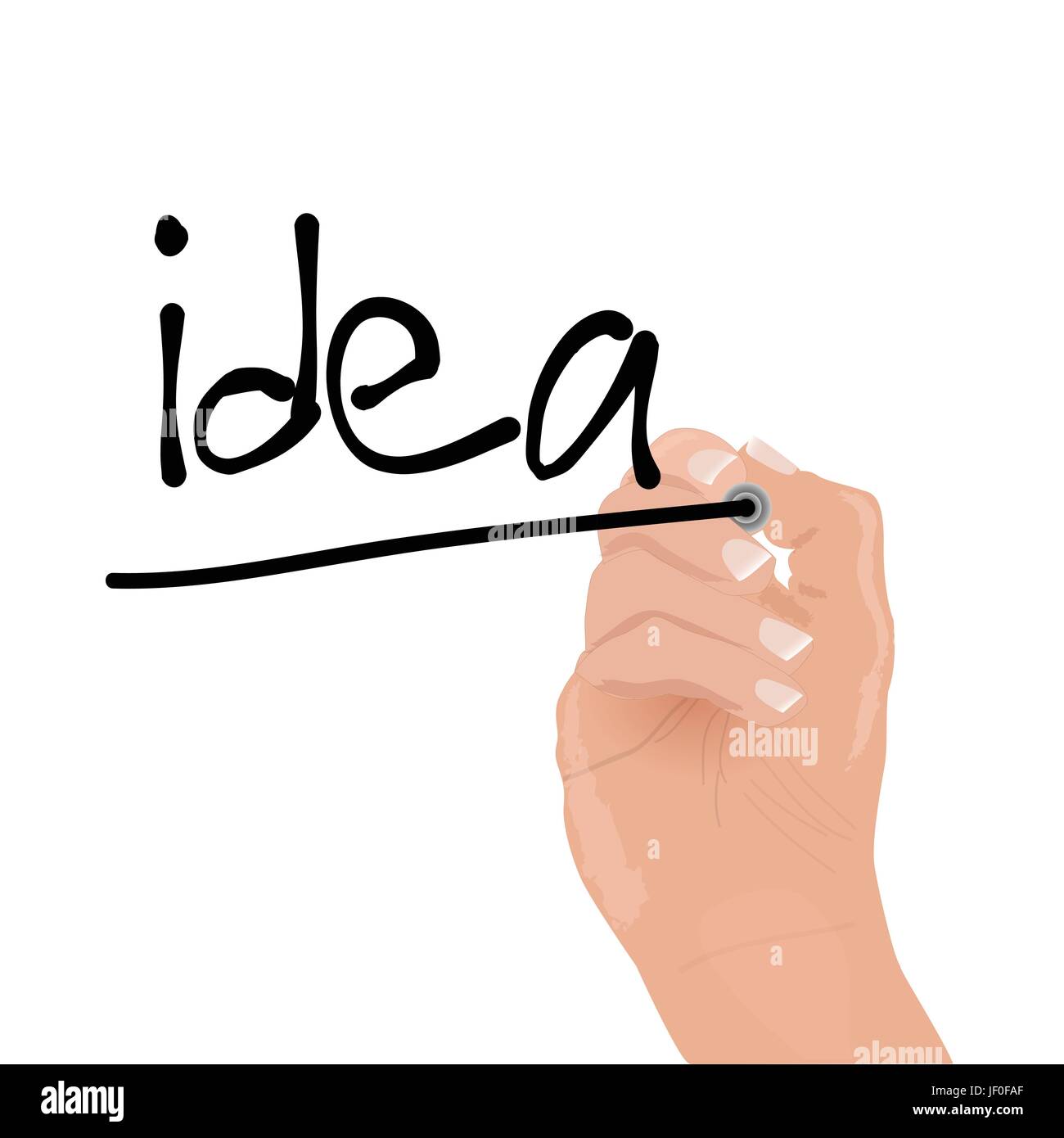Human hand writing ideas Stock Vector Images - Alamy