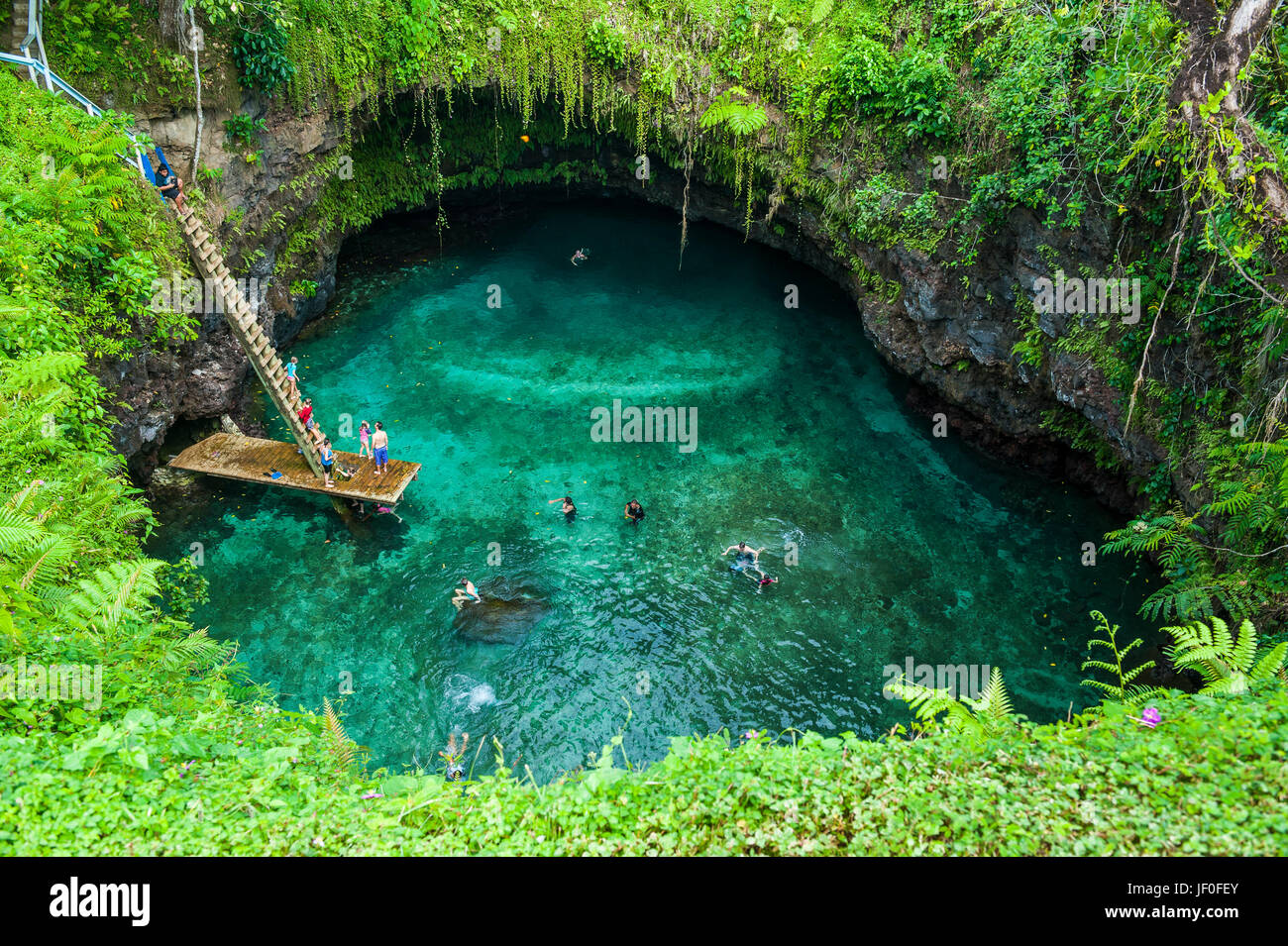 To sua ocean trench in Upolo, Samoa, South Pacific Stock Photo - Alamy