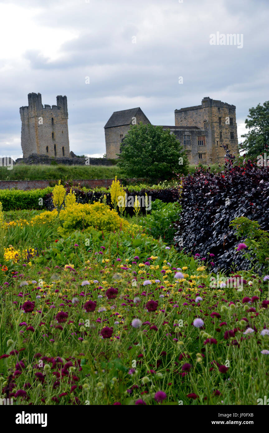 Helmsley Castle from the Walled Garden in the Market Town of Helmsley ...