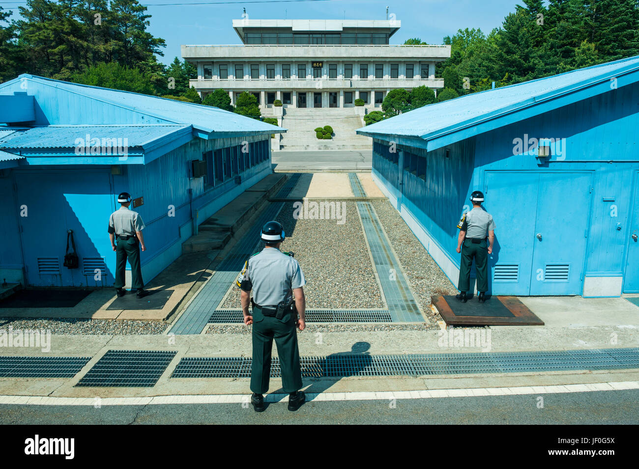 The high security border between South and North Korea, Panmunjom ...