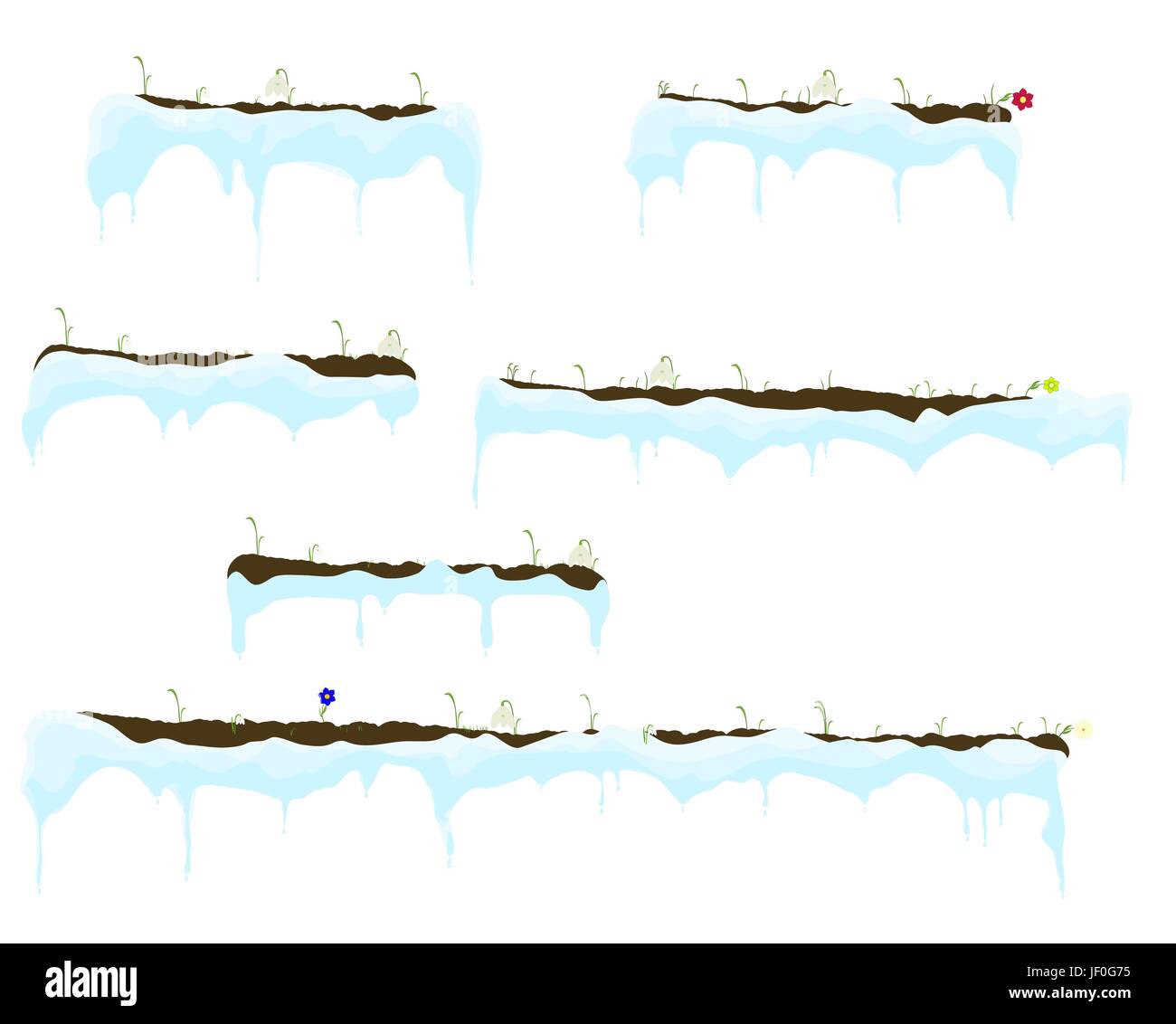 Drift of snowdrops Stock Vector Images - Alamy