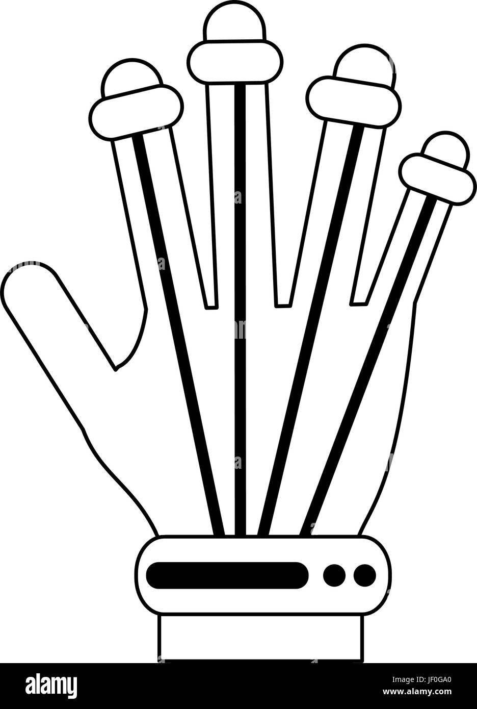 hand movement sensors virtual reality gadget icon image Stock Vector ...