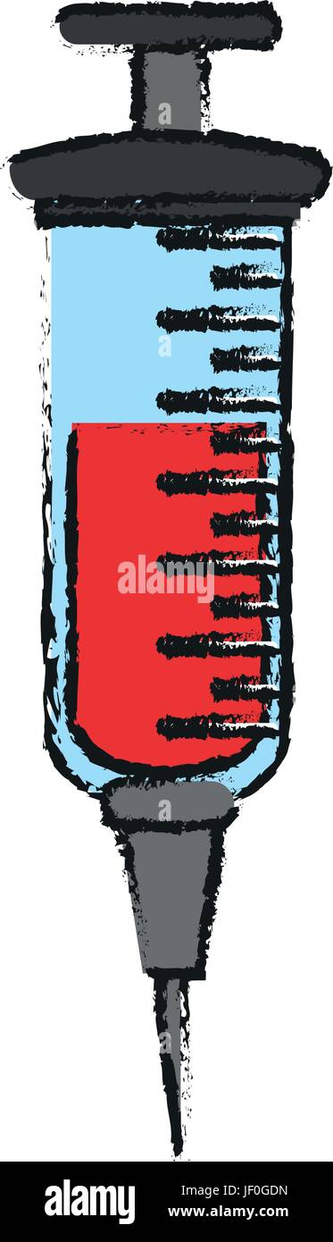 syringe with blood sample icon image Stock Vector Image & Art - Alamy