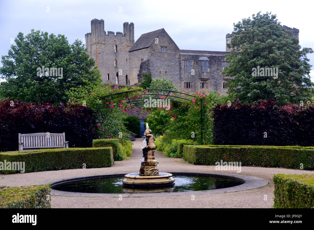 Helmsley Castle from the Walled Garden in the Market Town of Helmsley ...