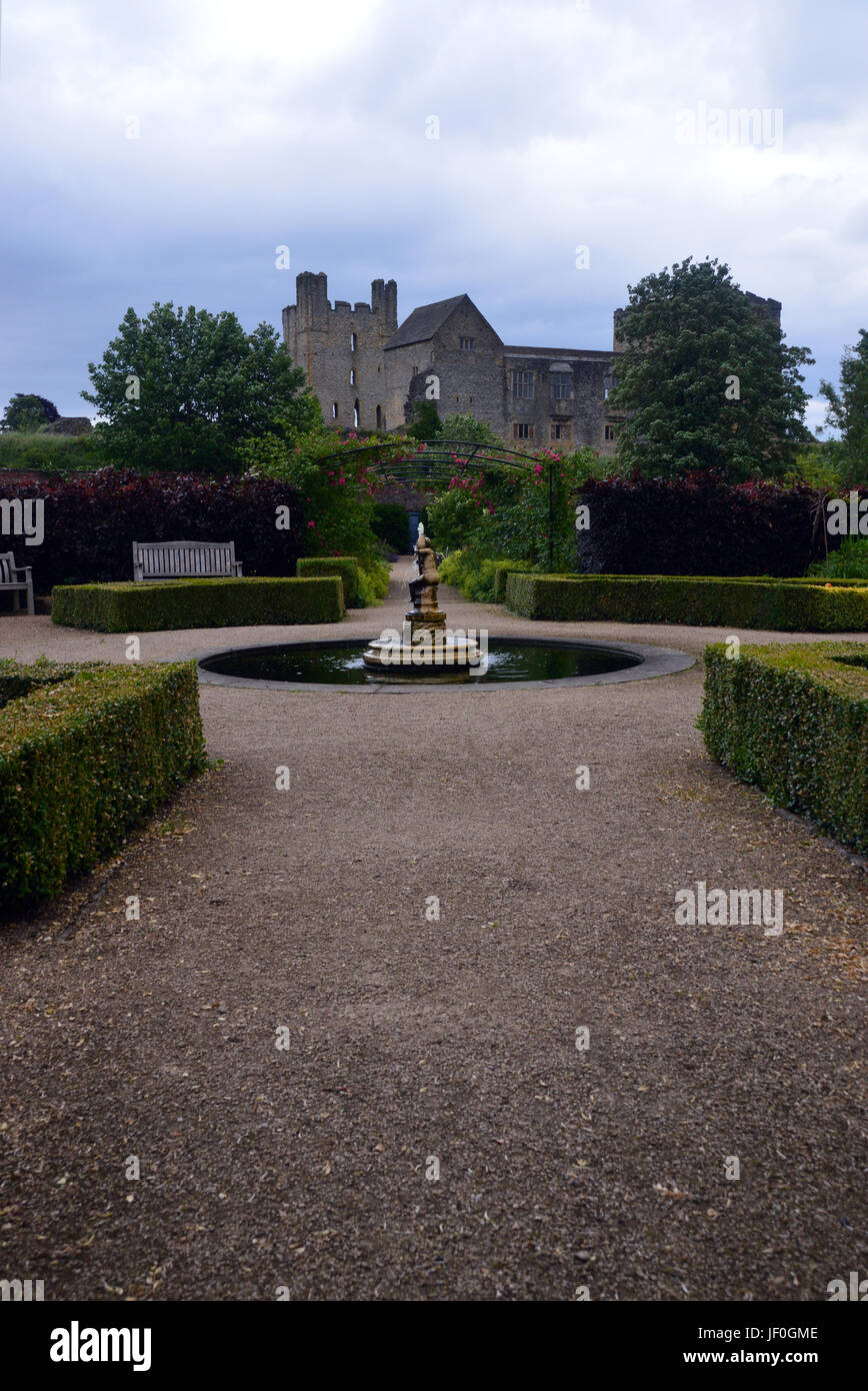 Helmsley Castle from the Walled Garden in the Market Town of Helmsley ...