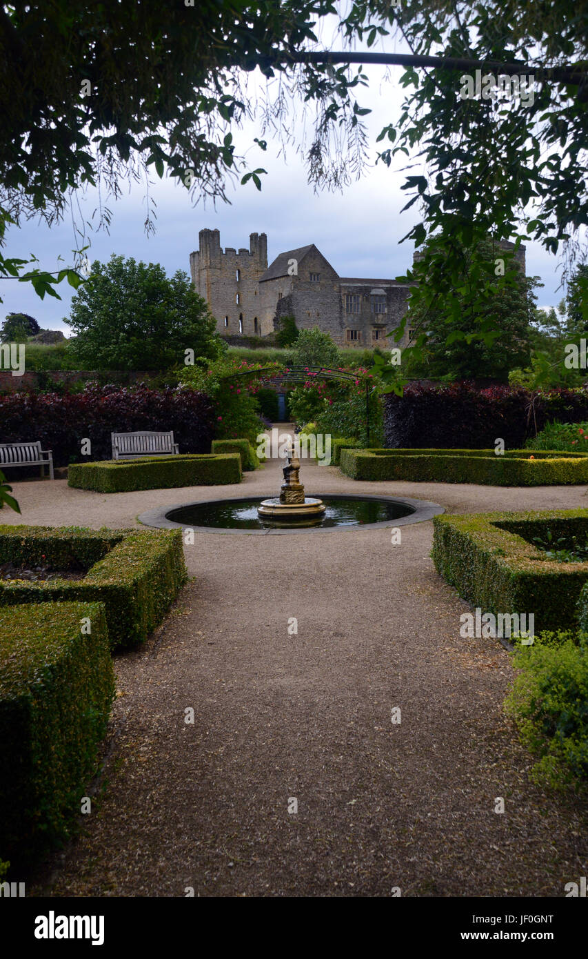 Helmsley Castle from the Walled Garden in the Market Town of Helmsley ...