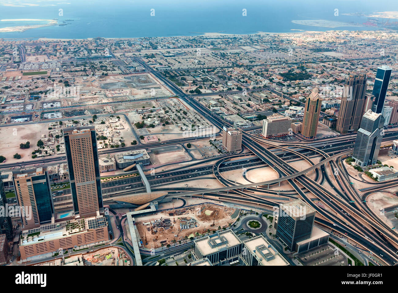 Panorama of Tall Skyscrapers in Skyline of Emirates by Sergey Nosov ...