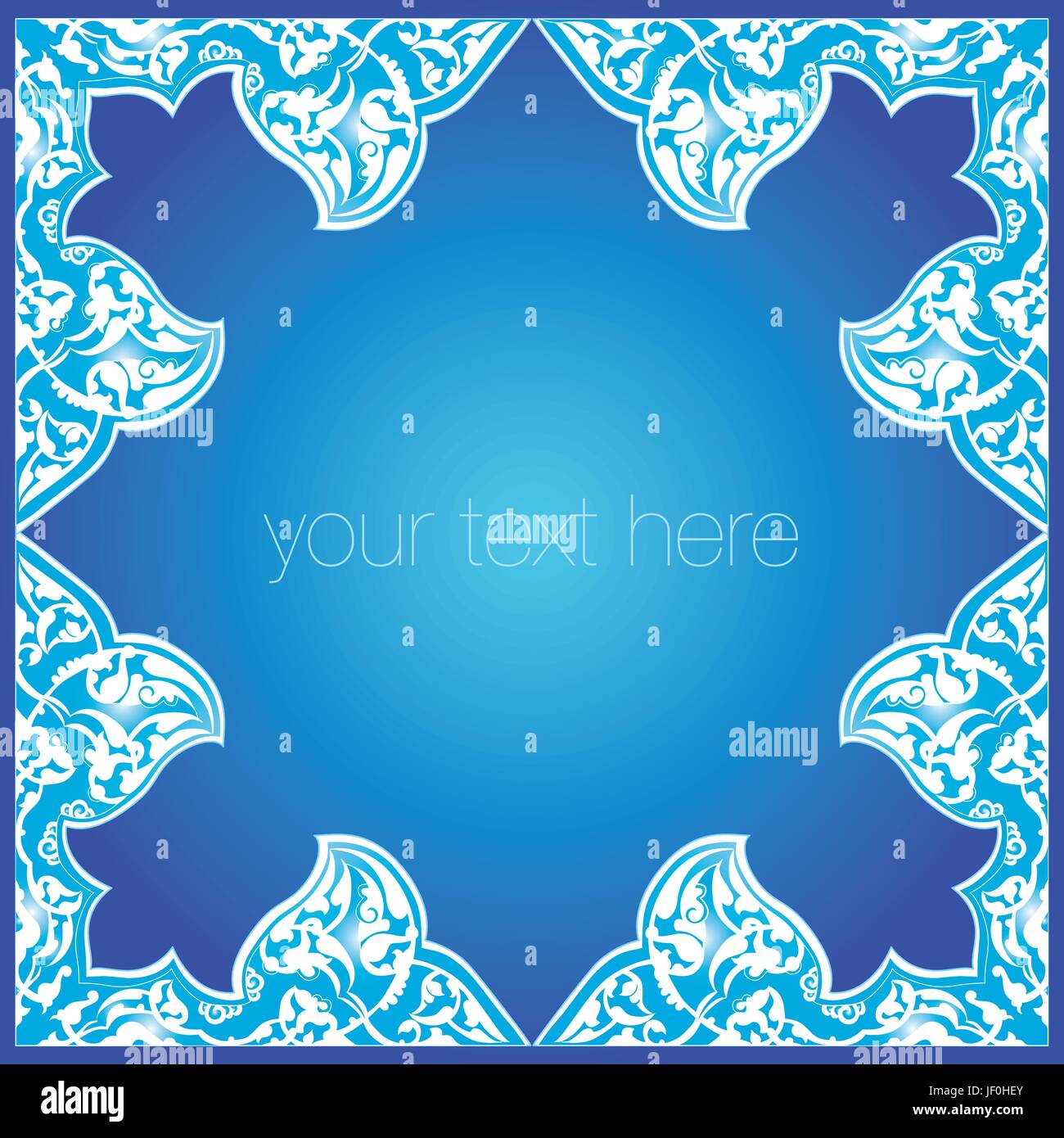 blue, antique, pattern, oriental, frame, framework, border, design ...