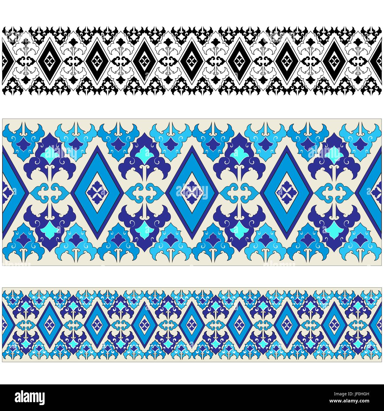 blue, antique, pattern, oriental, frame, framework, border, design ...
