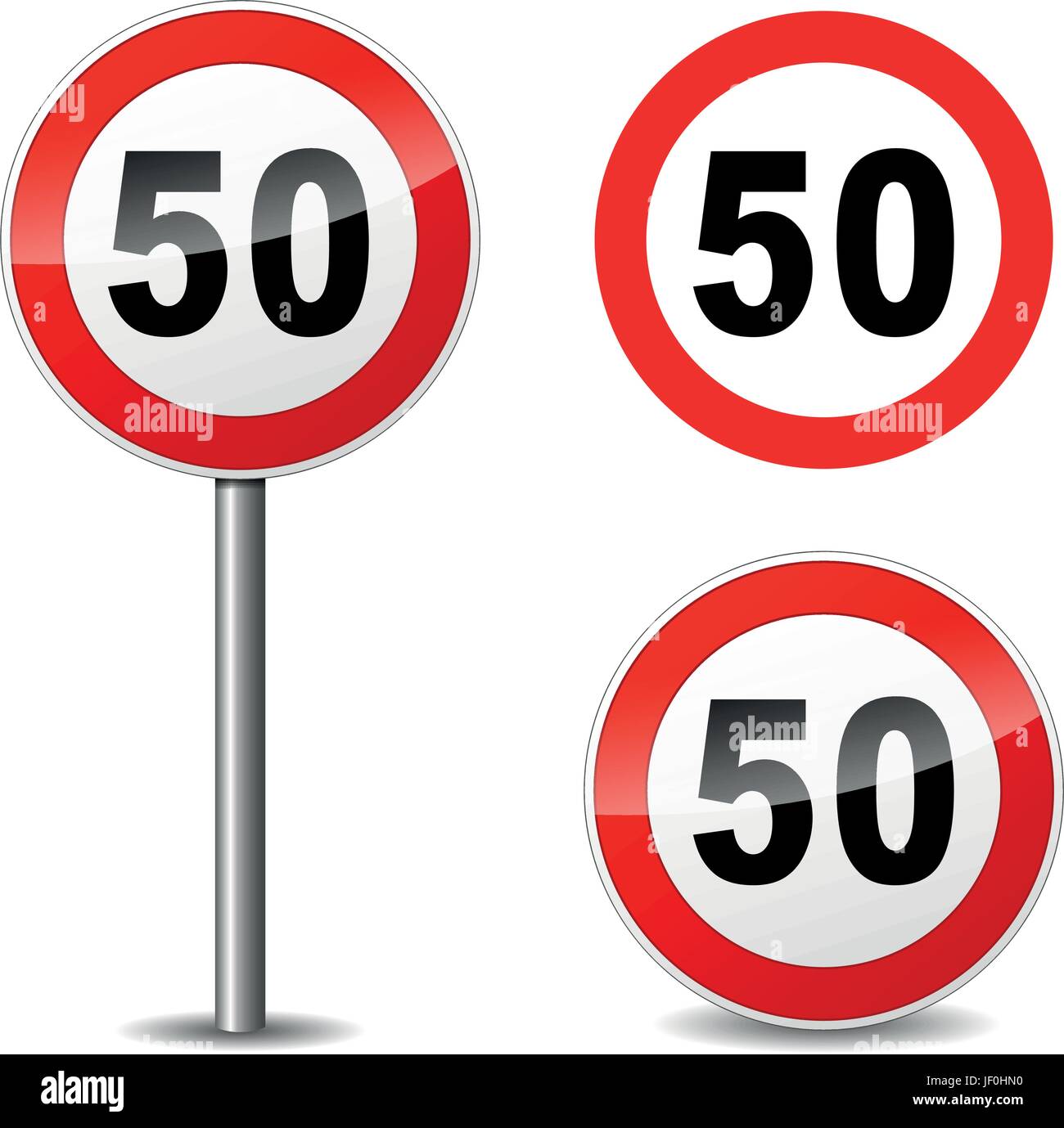 50 speed limit traffic sign Stock Vector Images - Alamy