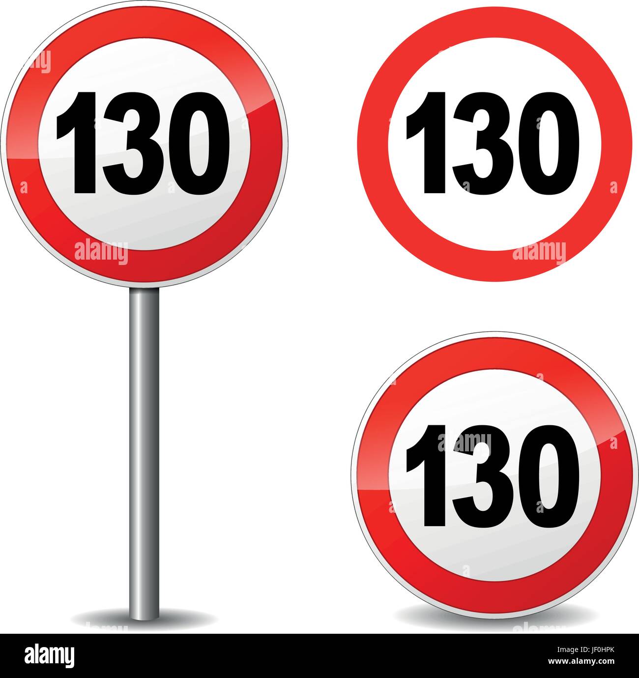130 speed limit sign Stock Vector Images - Alamy
