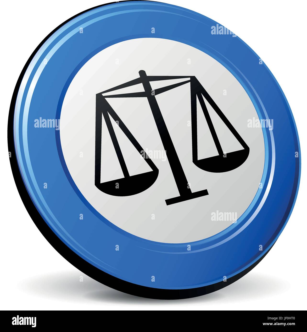 balance, law, scales, justice, icon, scale, vector, blue, isolated ...