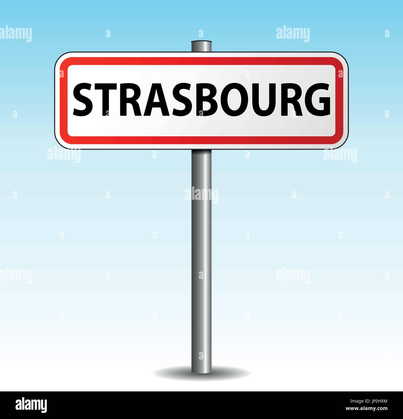 Strasbourg direction sign Stock Vector Images - Alamy