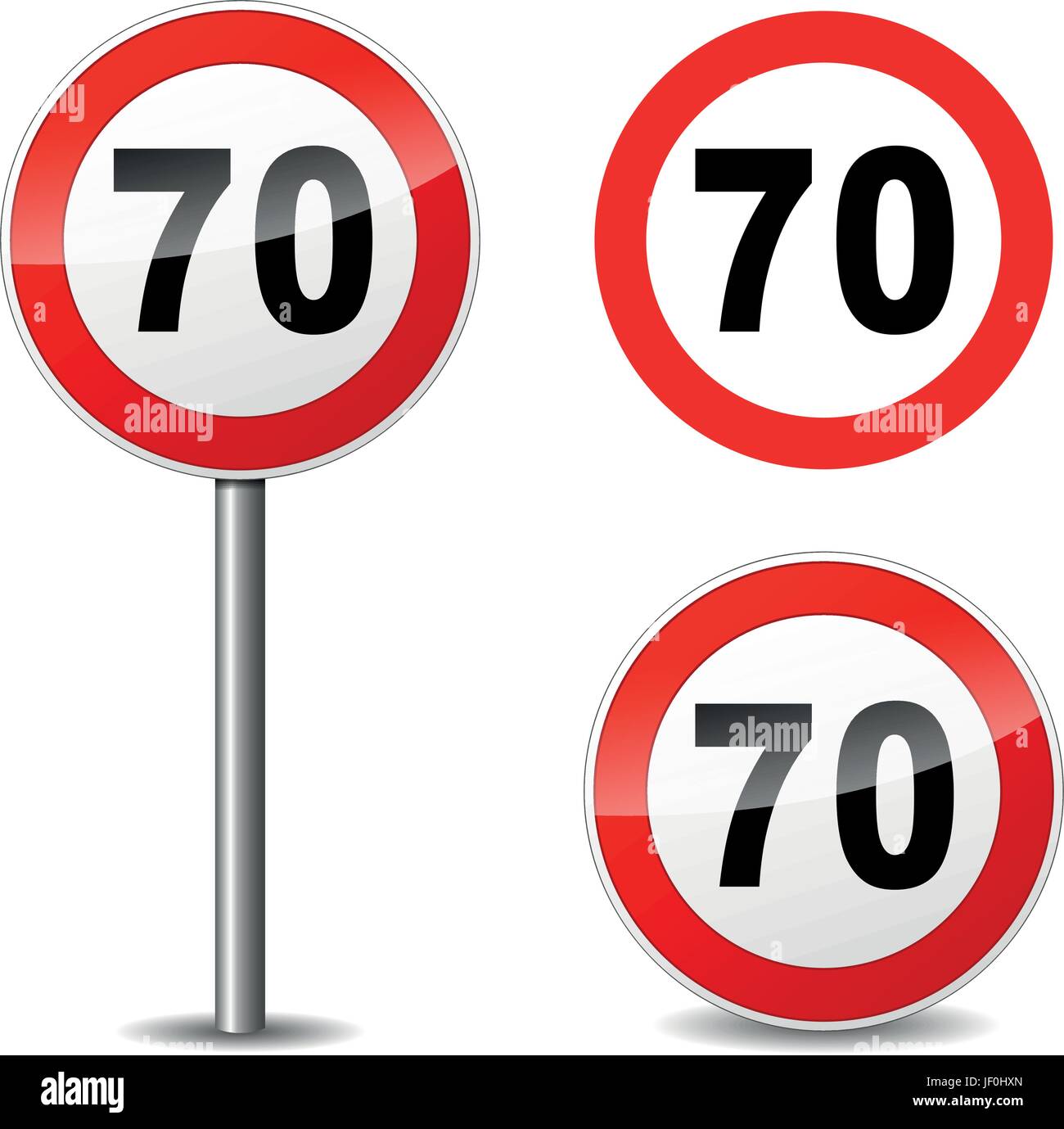 Motorway speed restriction sign Stock Vector Images - Alamy