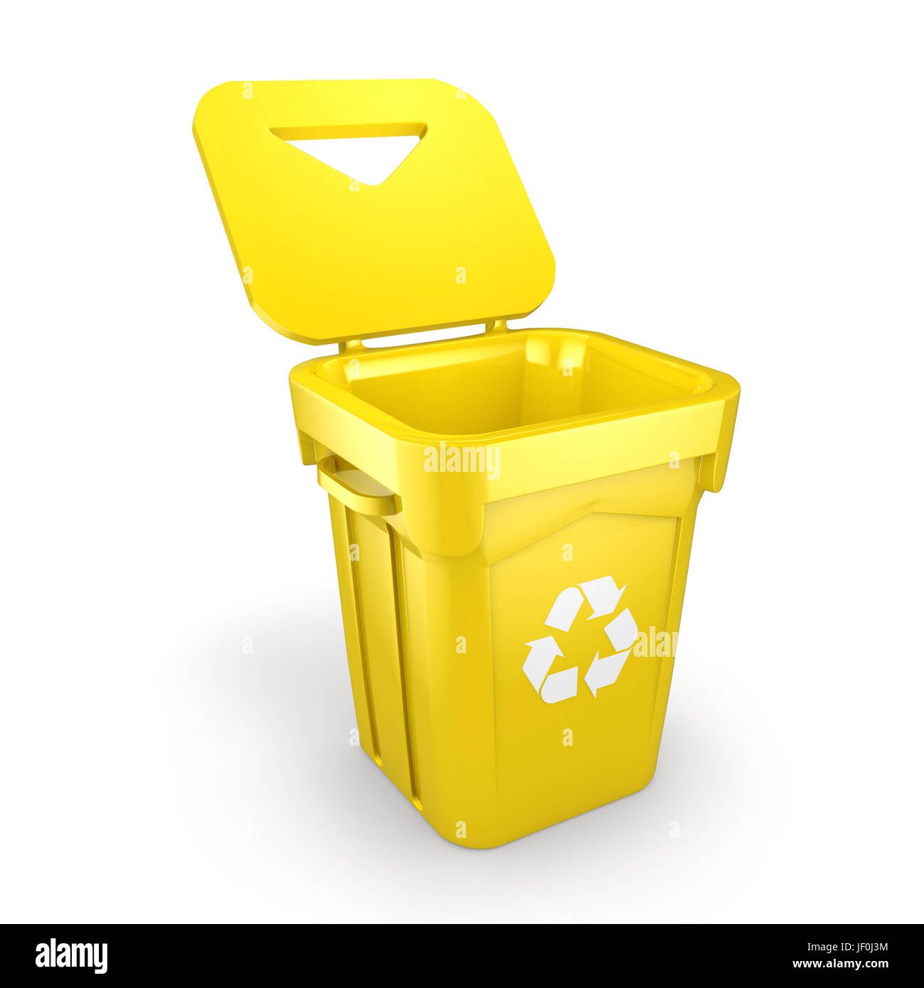 Yellow Recycling Bin Stock Photo - Alamy
