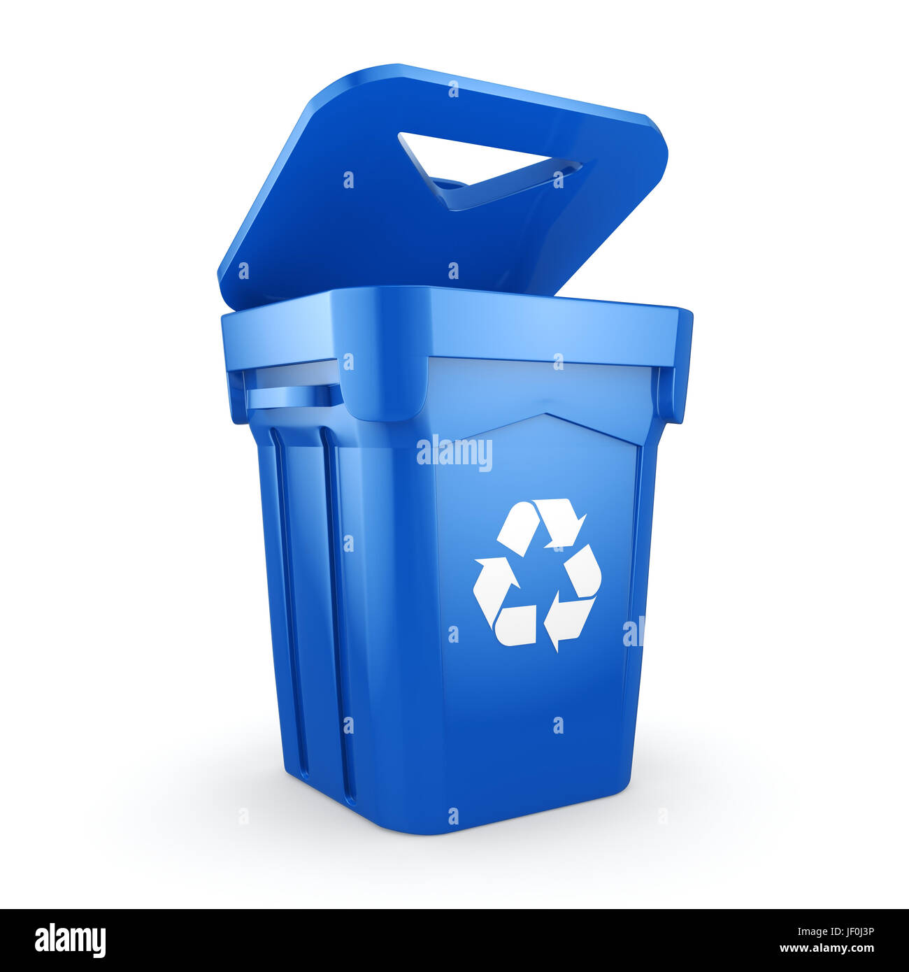 Blue Recycling Bin Stock Photo - Alamy