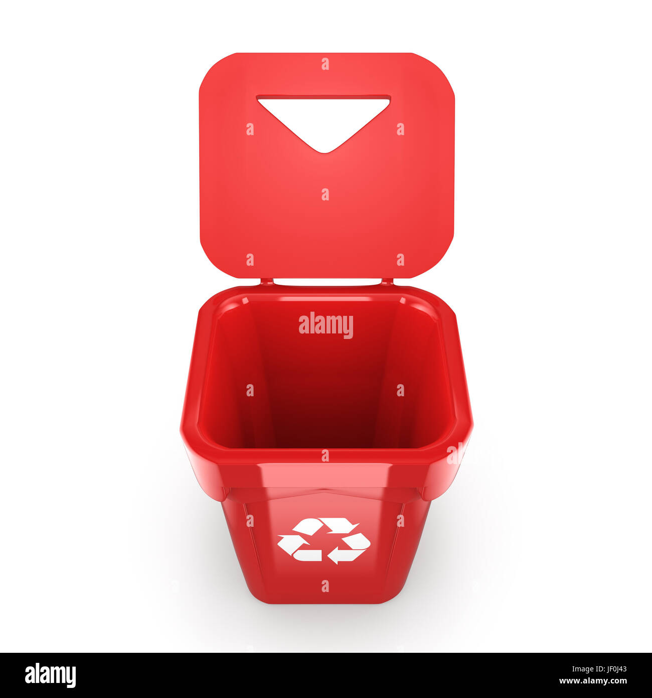 Red Recycling Bin Stock Photo - Alamy