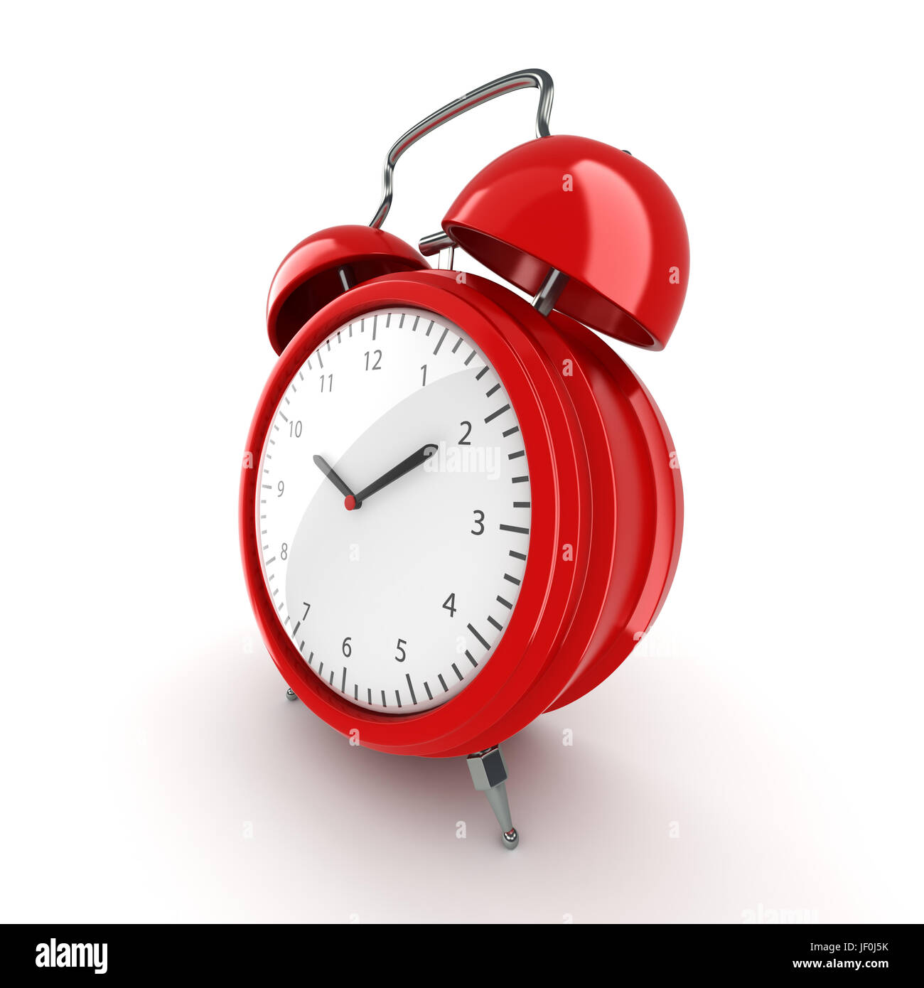 Red alarm clock Stock Photo - Alamy