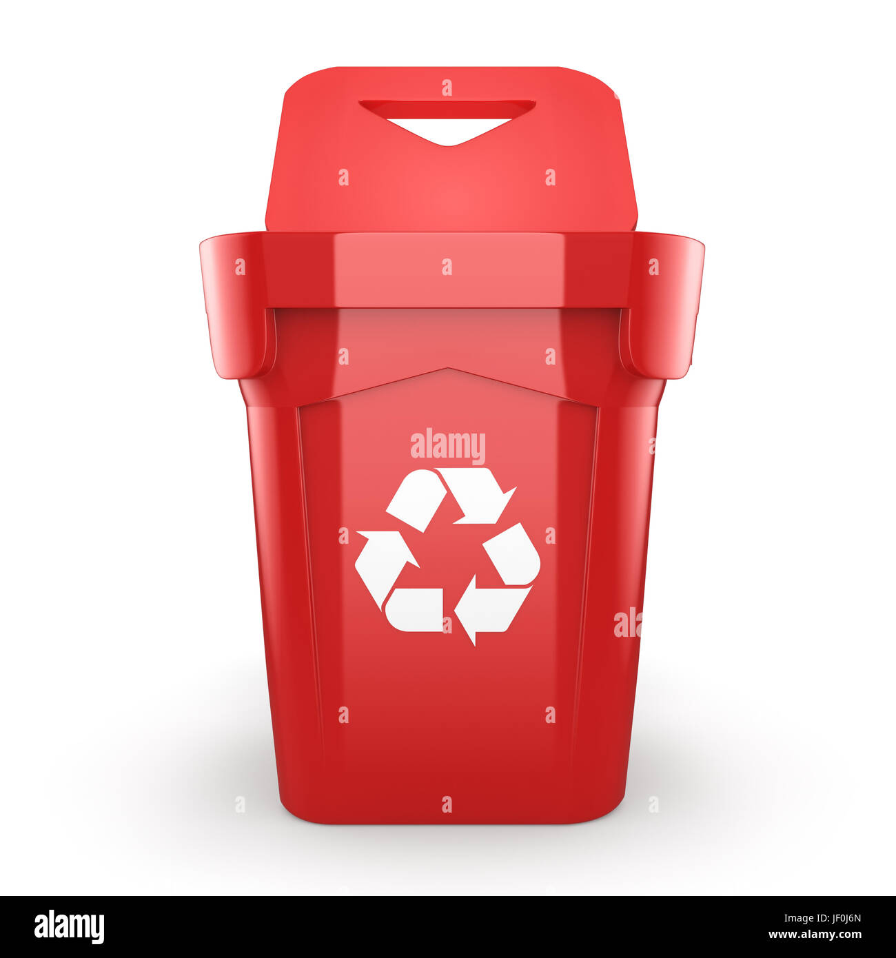 Red Recycling Bin Stock Photo - Alamy