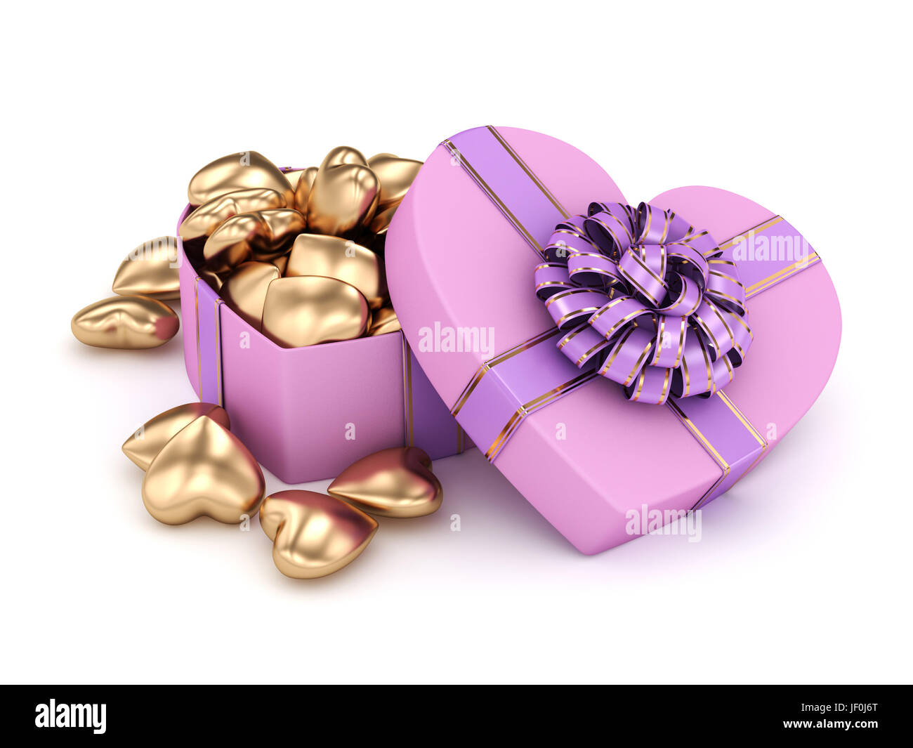 Heart shape pink ribbon Cut Out Stock Images & Pictures - Alamy