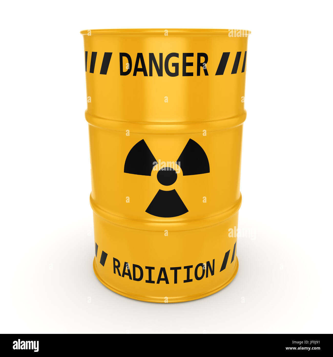 Yellow radioactive barrel Stock Photo - Alamy