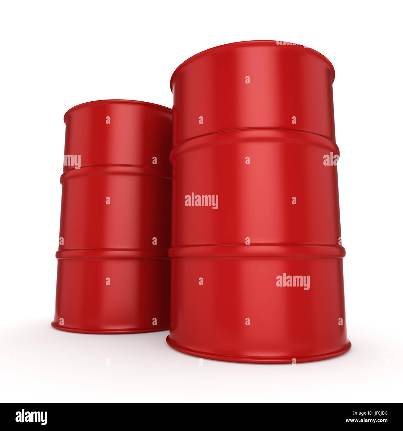 3D rendering red barrels Stock Photo - Alamy
