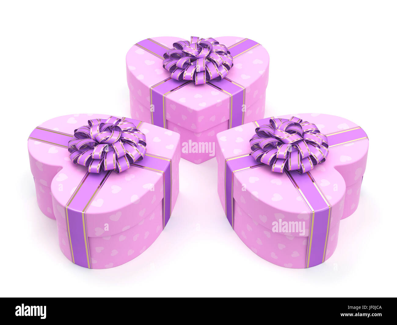 Pink boxes heart Stock Photo - Alamy