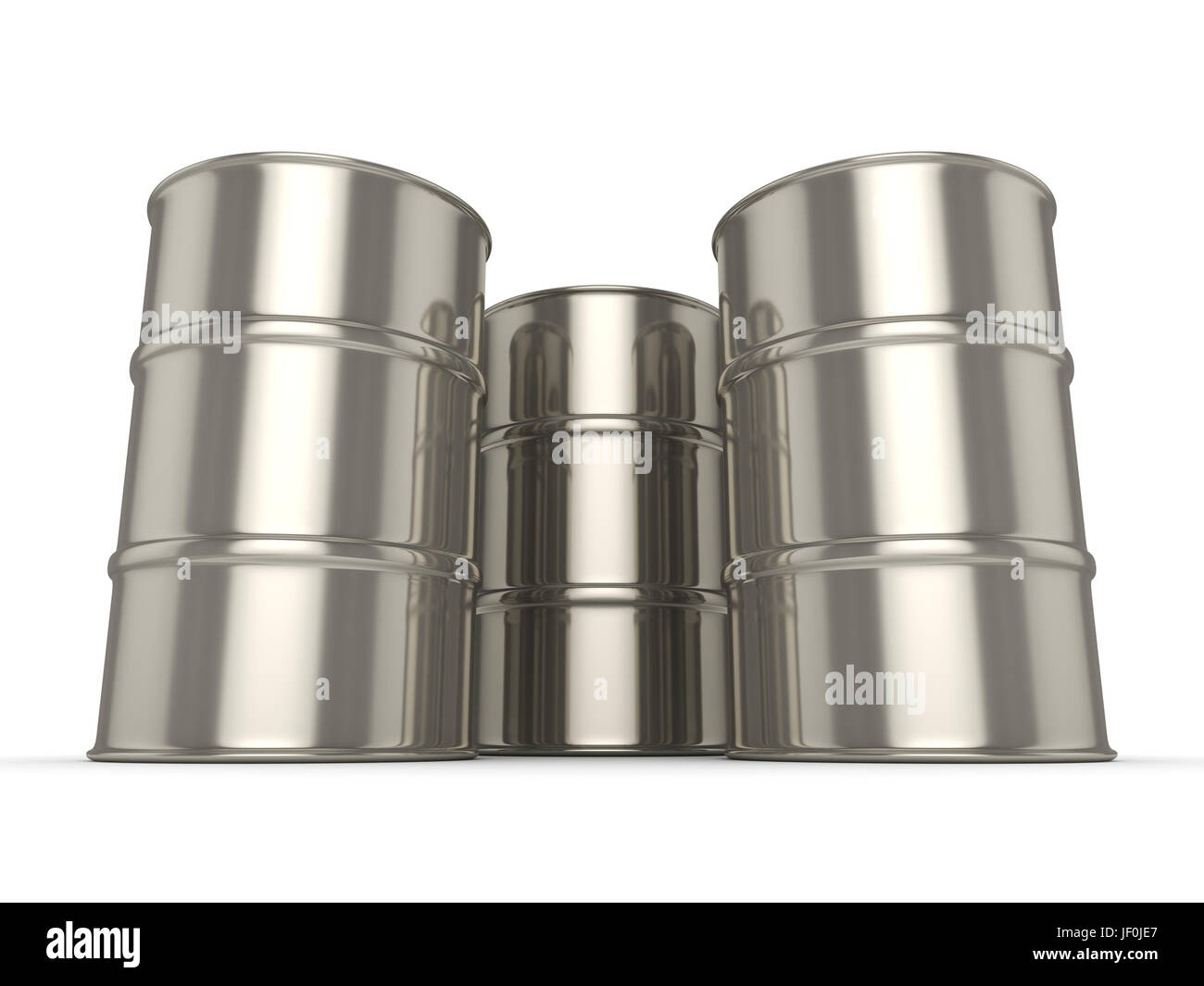 Set chrome barrels Stock Photo - Alamy
