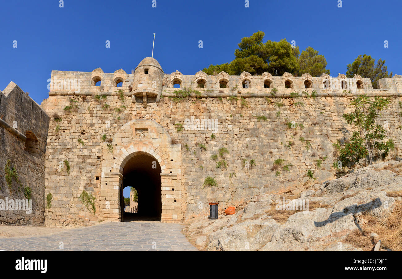 Rethymno Fortezza fortress main gate Stock Photo - Alamy