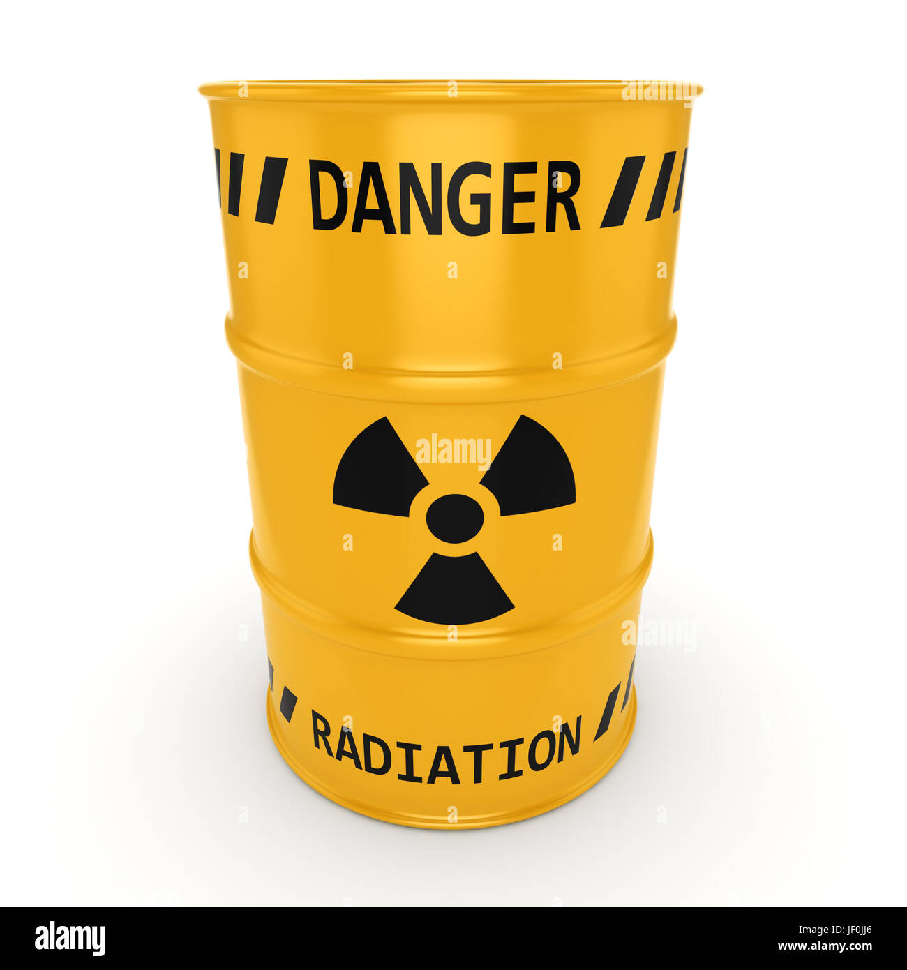 Yellow radioactive barrel Stock Photo - Alamy