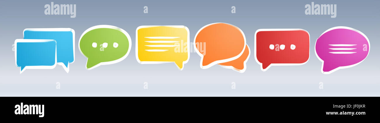 Hand-drawn discussion icons sketch on grey background Stock Photo - Alamy
