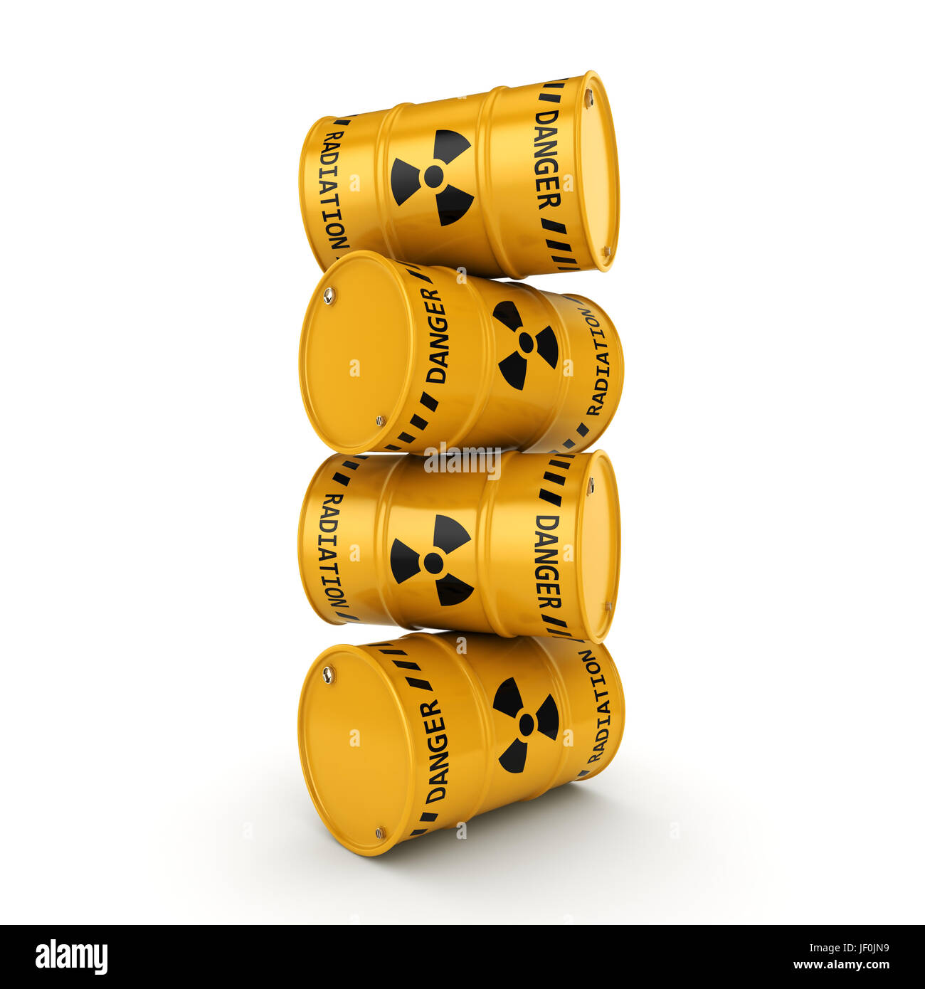 Yellow radioactive barrels Stock Photo - Alamy