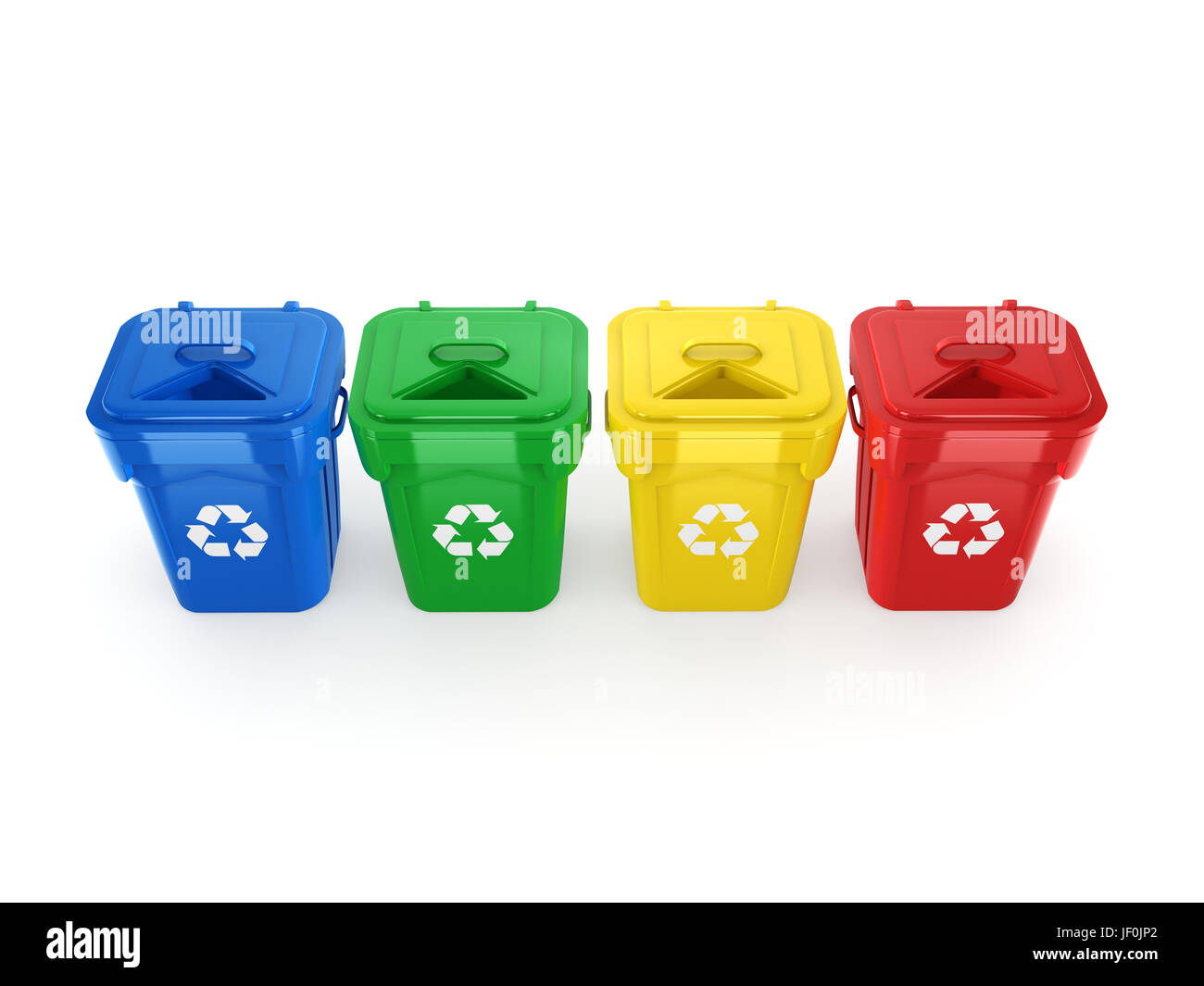 Multicolor Recycling Bins Stock Photo - Alamy
