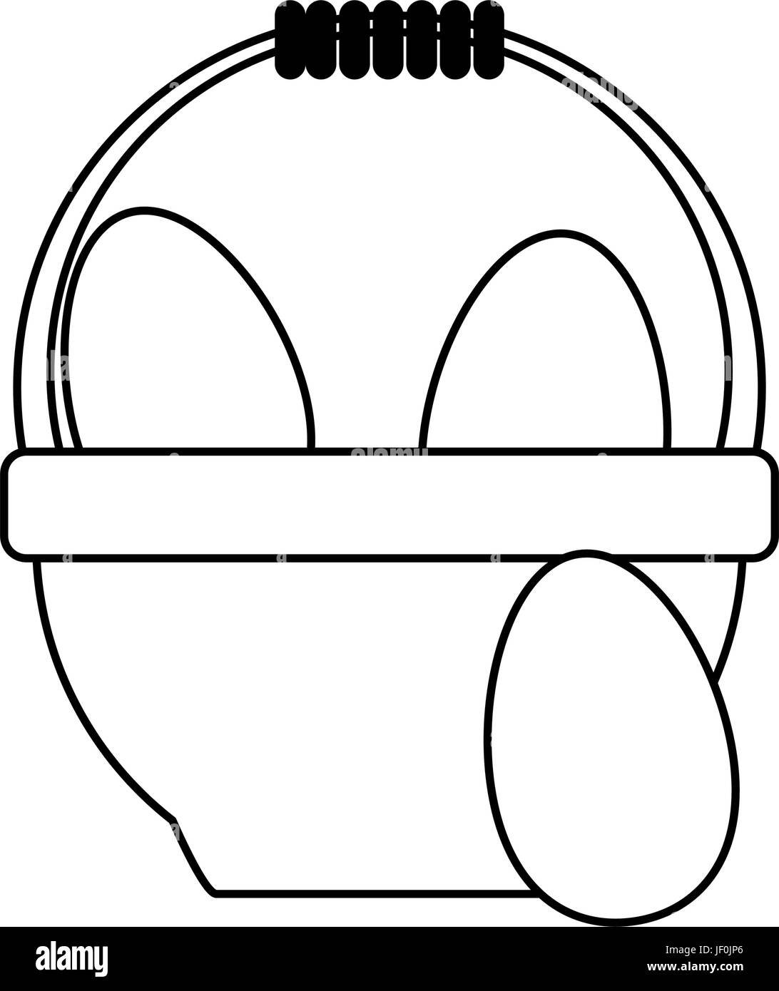 Rabbit egg in basket Black and White Stock Photos & Images - Alamy