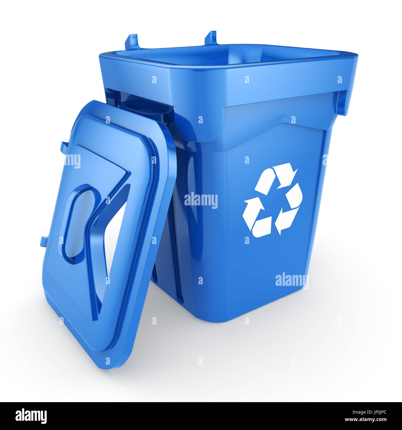 Blue Recycling Bin Stock Photo - Alamy