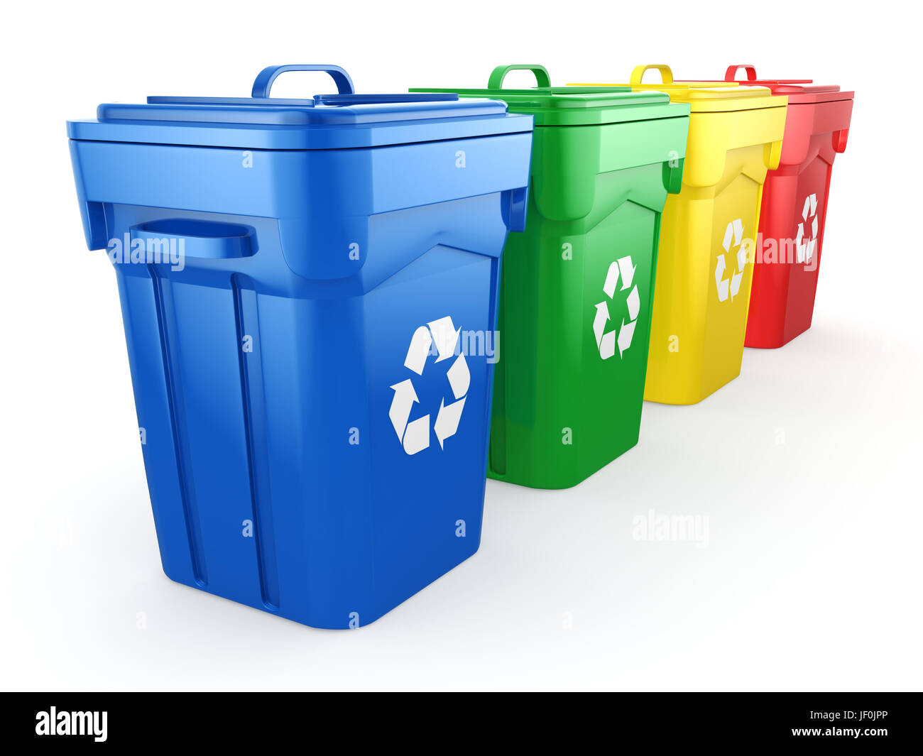 Multicolor Recycling Bins Stock Photo - Alamy