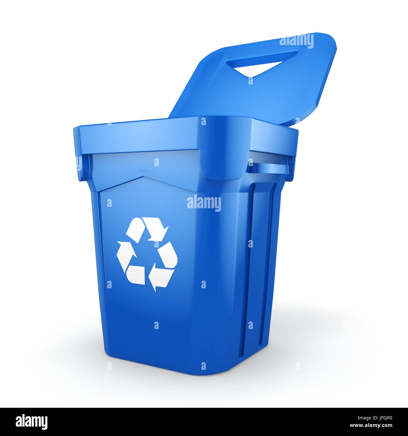 Blue Recycling Bin Stock Photo - Alamy