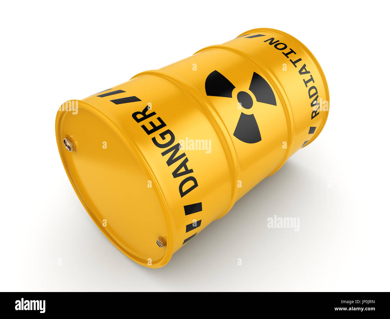 Yellow radioactive barrel Stock Photo - Alamy